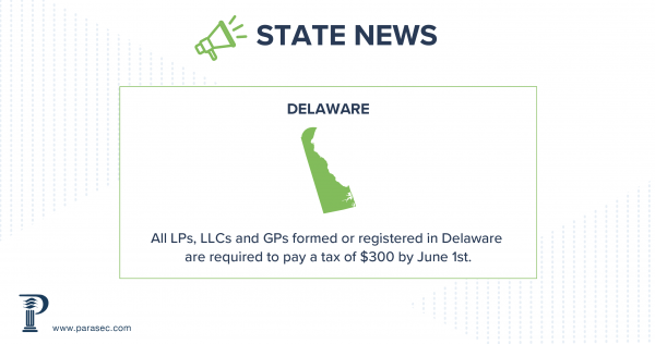 Delaware Annual Tax: LLC, LP and GP Deadline Approaches - Parasec