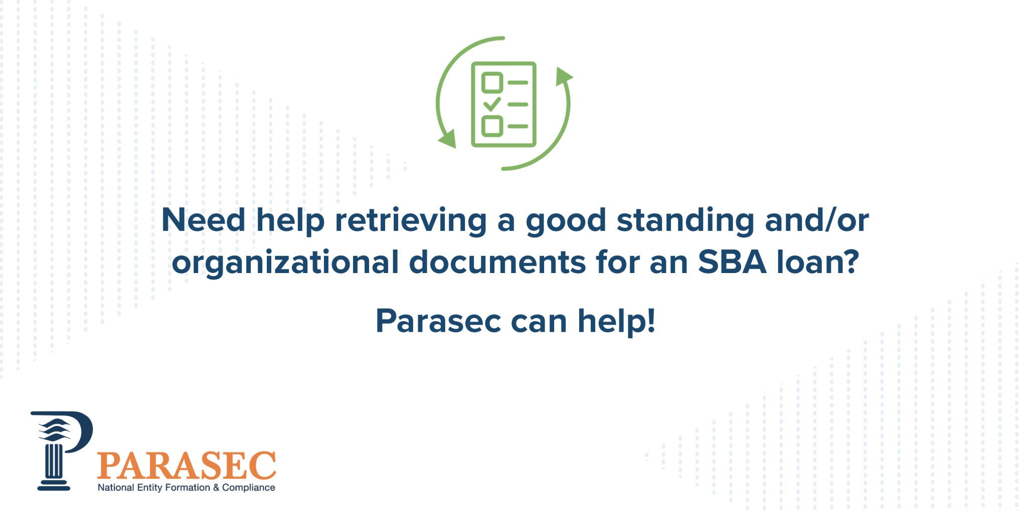 Good Standing Certificate - Paycheck Protection Program Support